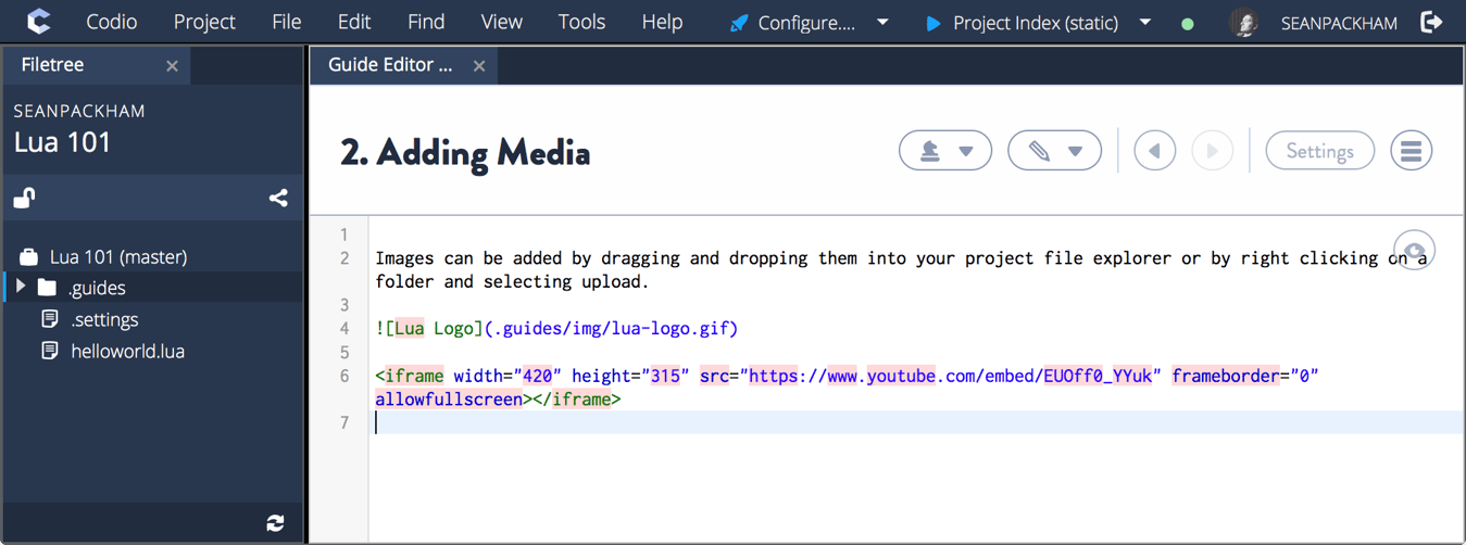 Codio Guides Part 2 Adding Media To Your Online Course