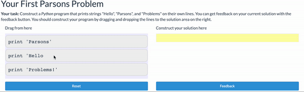Introducing Parsons Problems - Codio