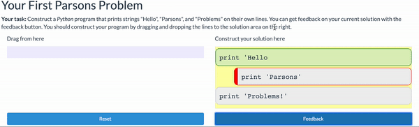 Introducing Parsons Problems - Codio