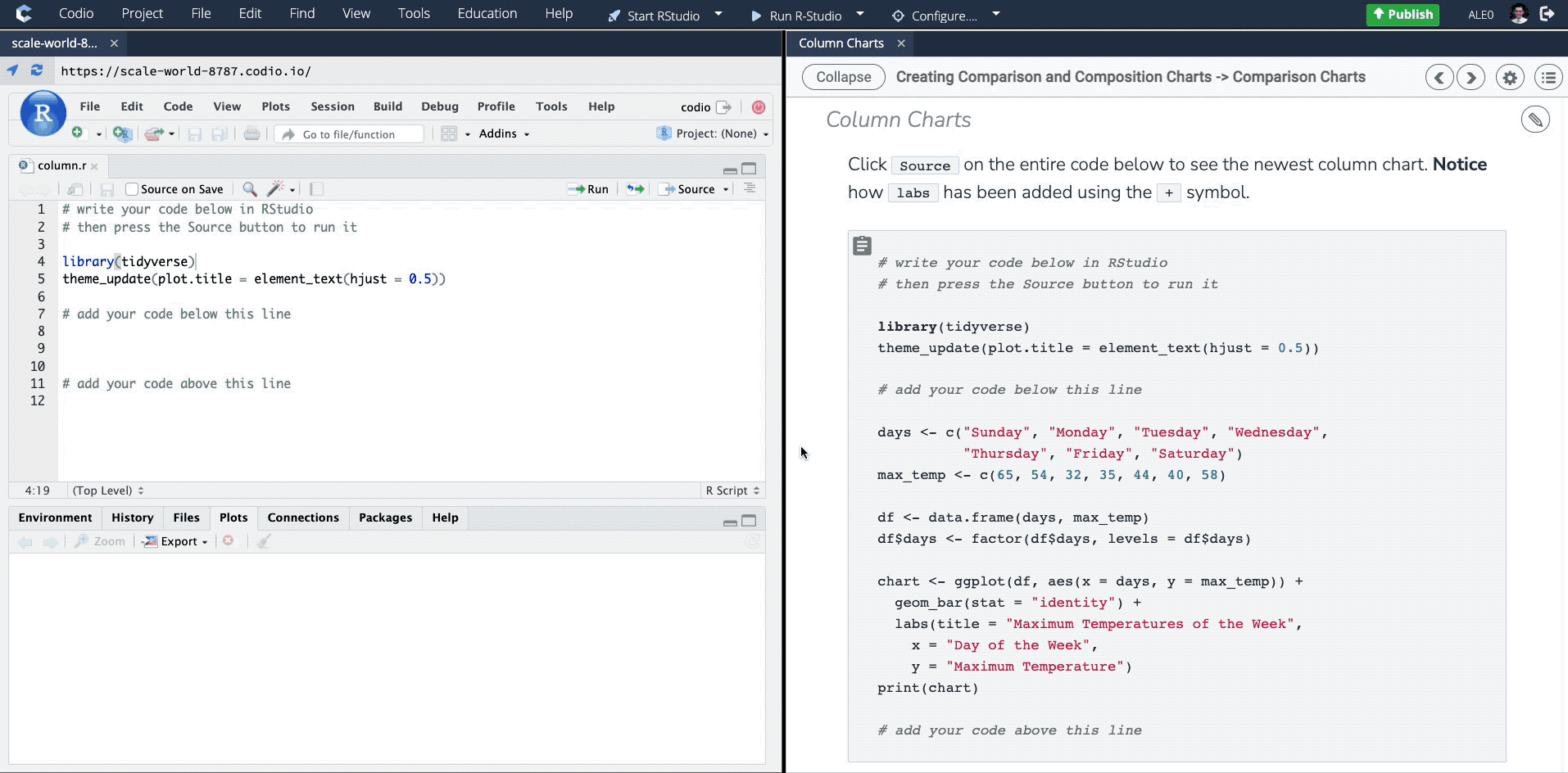R and Python Courses for College and University | Codio