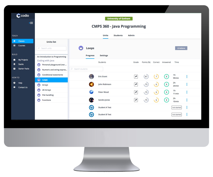 LMS | Integrate the Codio platform with your existing LMS