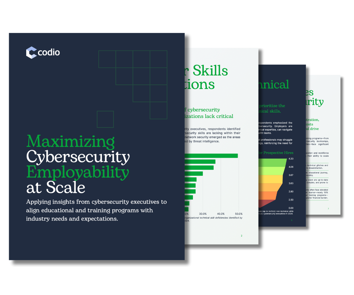 Maximizing Cybersecurity Employability at Scale | Codio White Paper